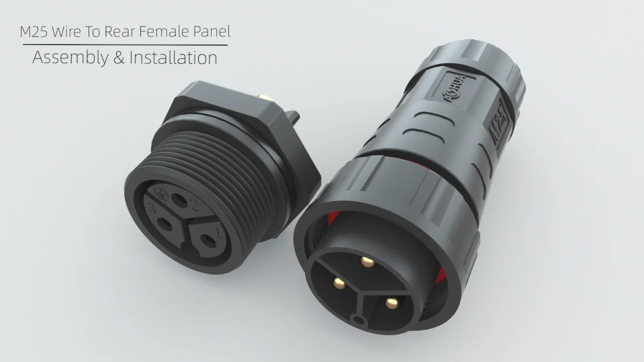 Aohua Ip67 Ip68 Screw Circular Pcb Contacts Male Female Waterproof ...