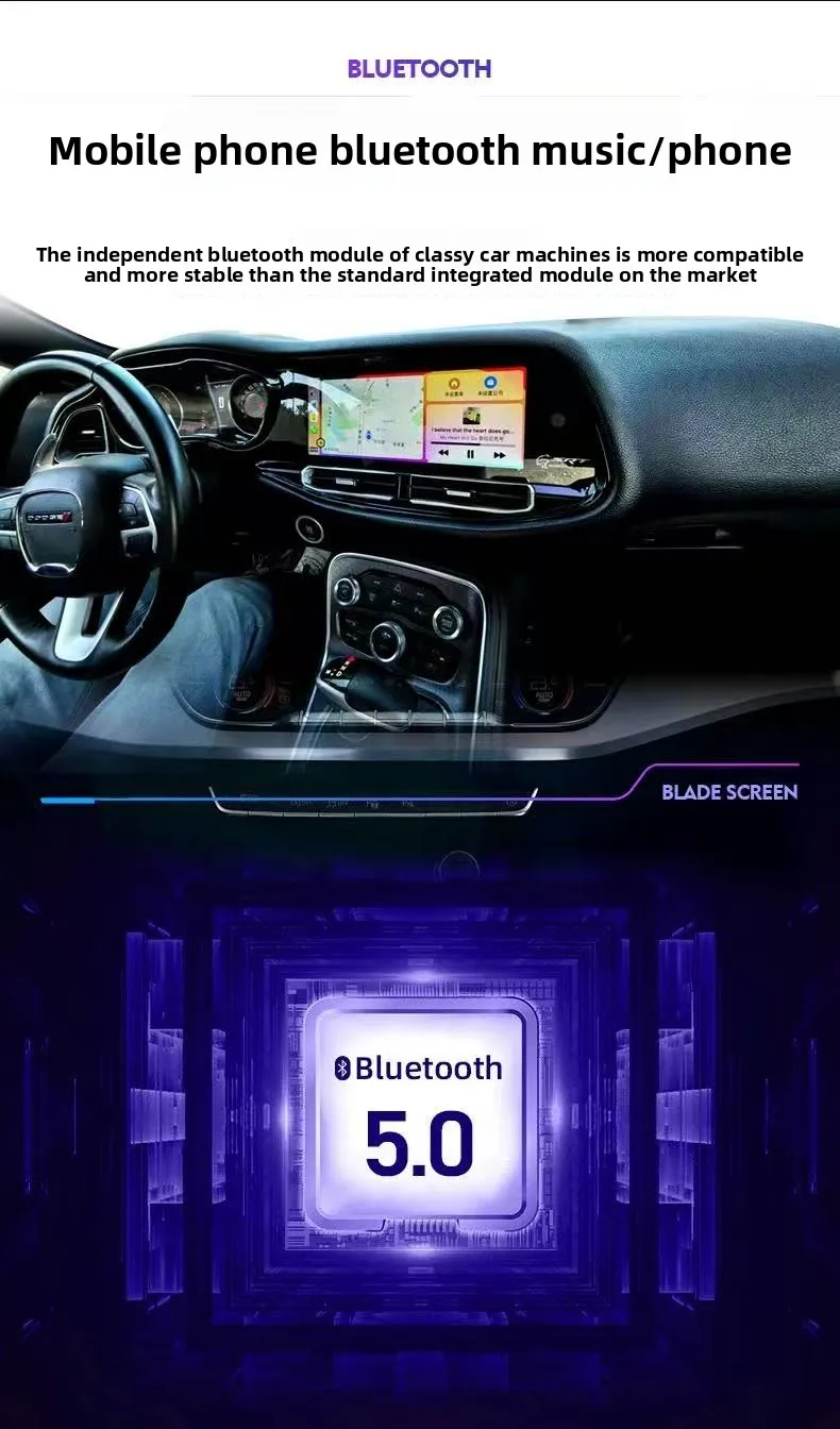 RoadNavi Car Dual Screen for Dodge Challenger Hellcat SRT SPACT Digital ...