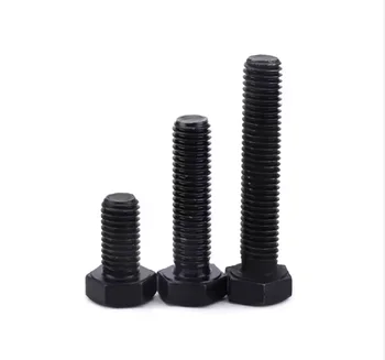 Black Hex Bolt Nut Din933 M6 Fastener M12 M13 Hex Bolt 18x 80mm 8.8 Hex ...