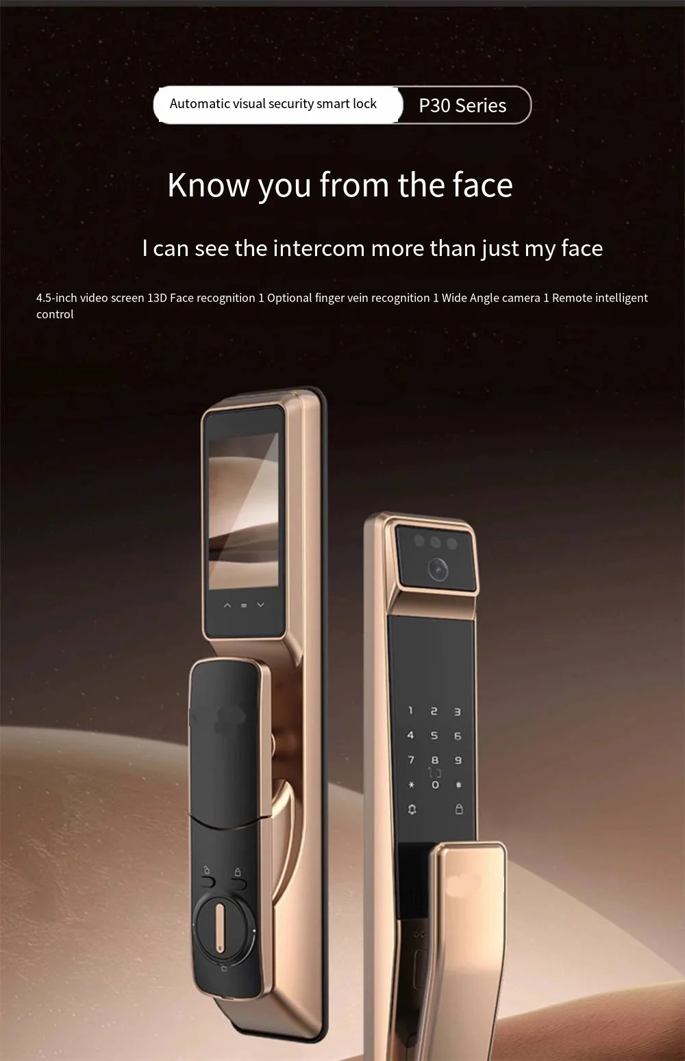 Samsung P30max Smart Lock - Facial Recognition & Fingerprint