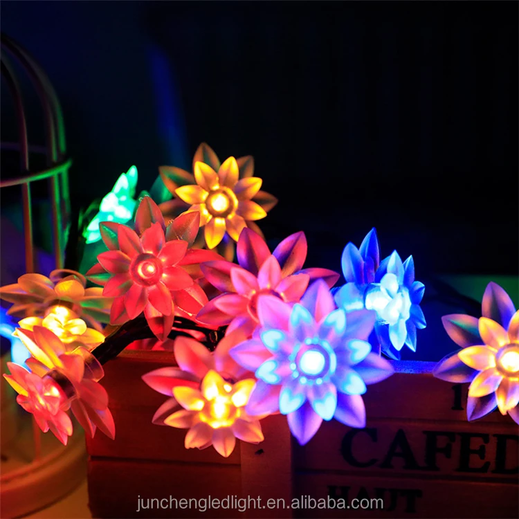 Multicolor Lotus Fairy Light String Led Outdoor Waterproof Light ...