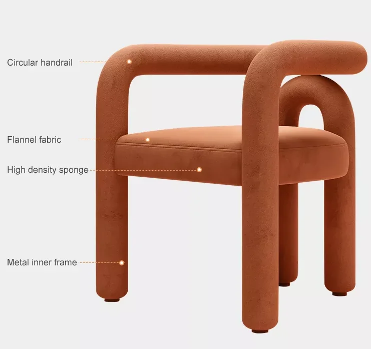 New Modern Coffee Shop U-shaped Steel Tube Leg Chair Dining Room ...