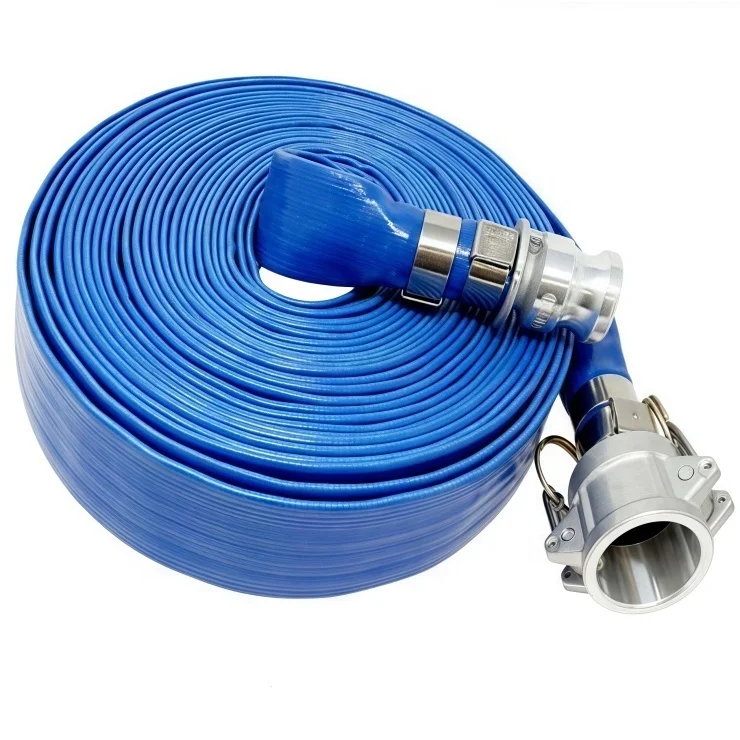 Custom Cutting 14 Inch Blue PVC Layflat Hose Big Size Delivery Pipe for ...