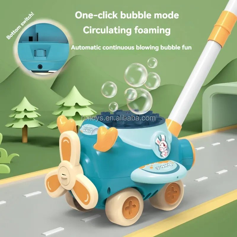 Automatic Push Pull Airplane Bubble Cart Kids Summer Outdoor Bubble ...