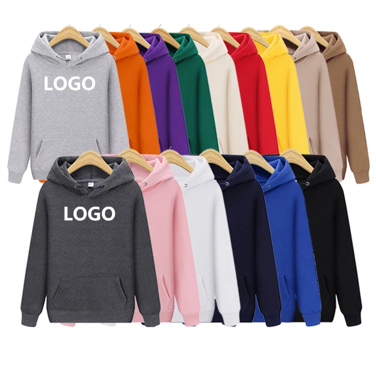 Custom Logo Winter Thick Oversized Blank Hoodies Unisex Fleece Heavy ...