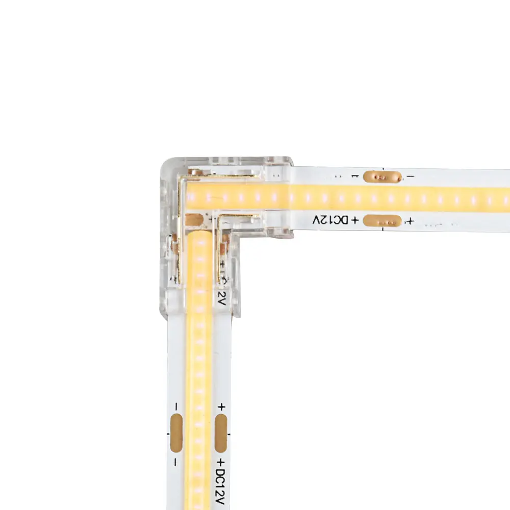 Solder Free Transparent Corner Connector Between Two Strips - 8/10mm ...