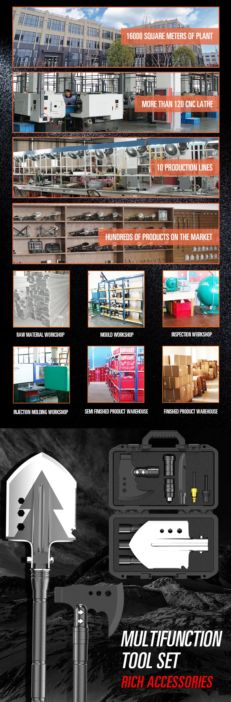 Lightweight Trekking Pole Tactical Cane Walking Survival Hiking Stick ...