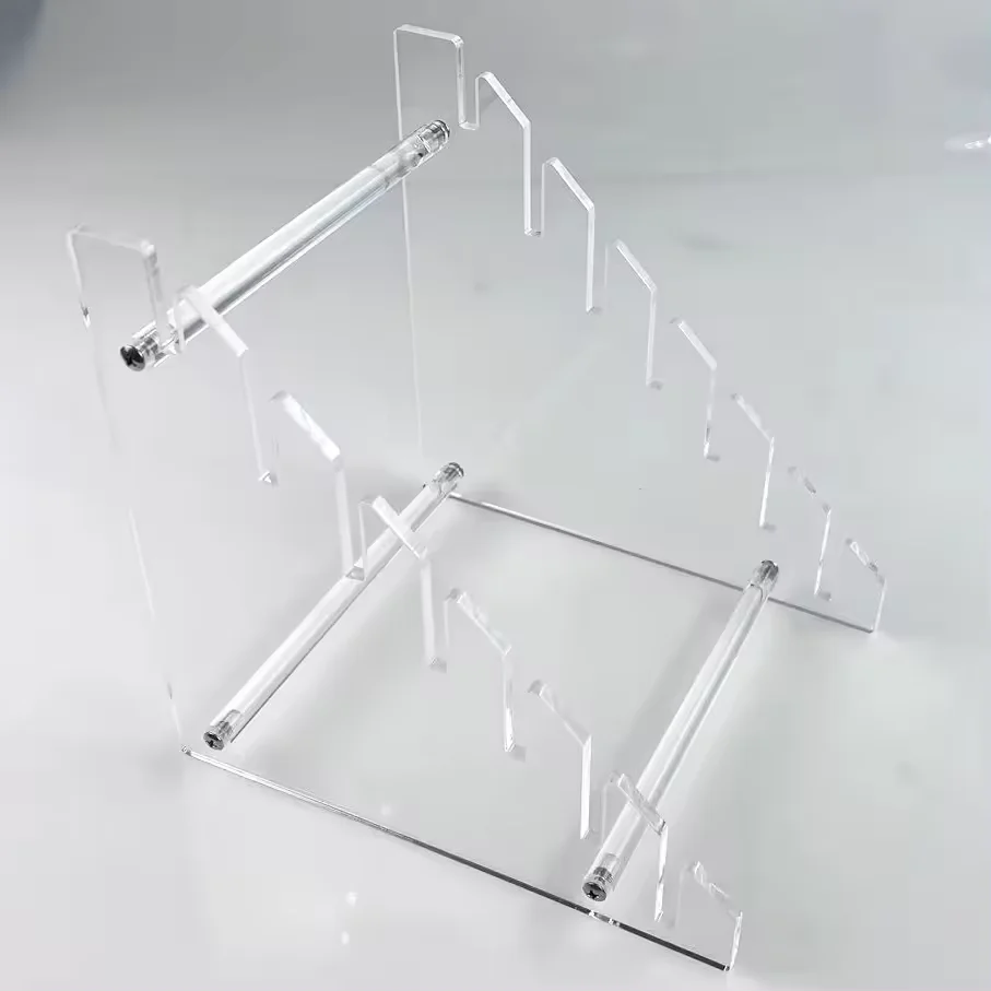 Custom Plexiglass 8 Tiers Acrylic Knife Display Rack Clear Acrylic ...