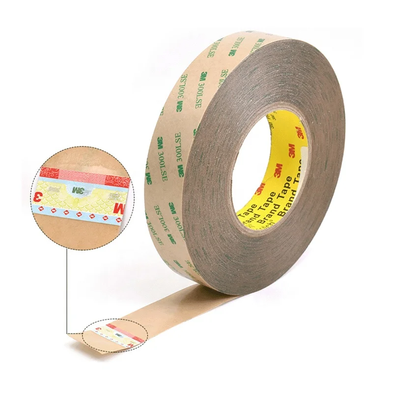 3M 93020LE PET Double Sided Tape with 300LSE Adhesive 0.1mm Polyester Clear Bag Sealing Low Price Hot Melt Adhesive Packing Tape