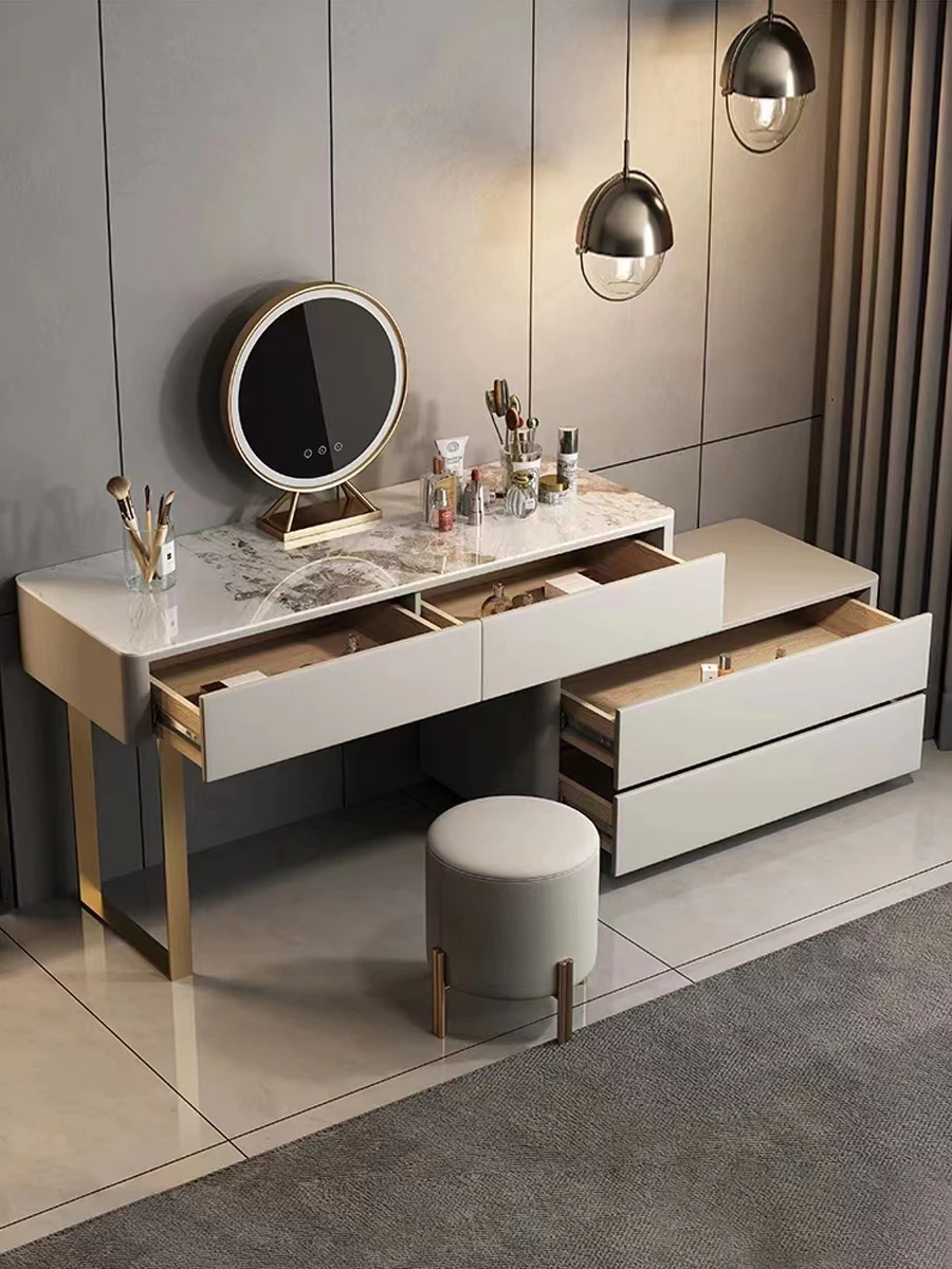 Italian Minimalist Rock Slab Dressing Table - Luxury Designer