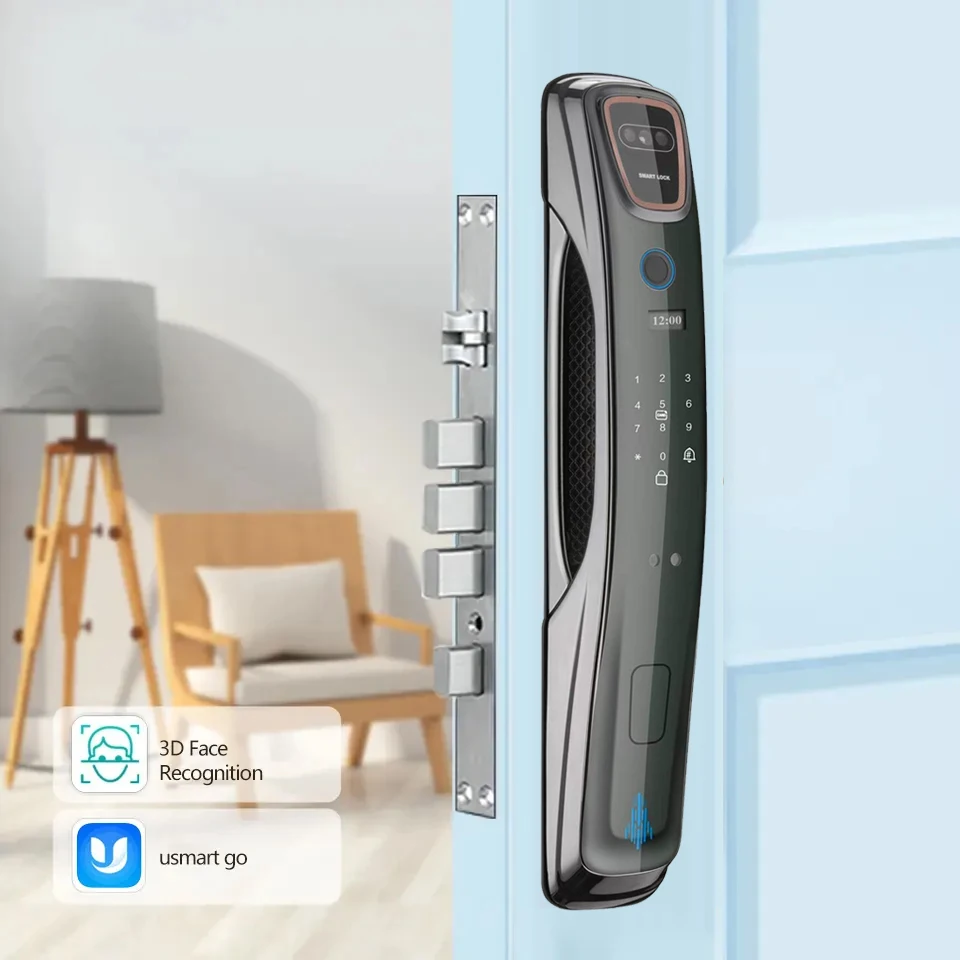 Smart Lock Video Call Face With Camera Intercom Door Lock Tuya App Wifi ...