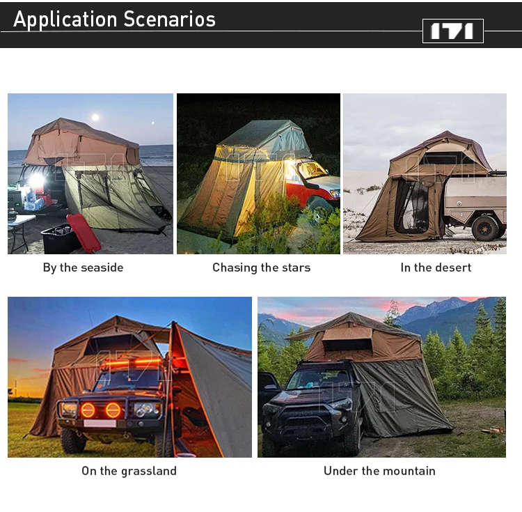 Waterproof Car Rooftop Tent With Extend Removable Annex For Overland ...