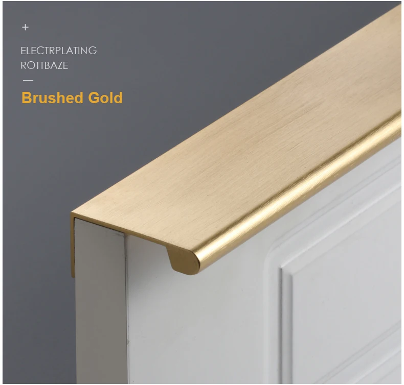 European American Modern Aluminum Metal Hidden Drawer Hardware Kitchen ...