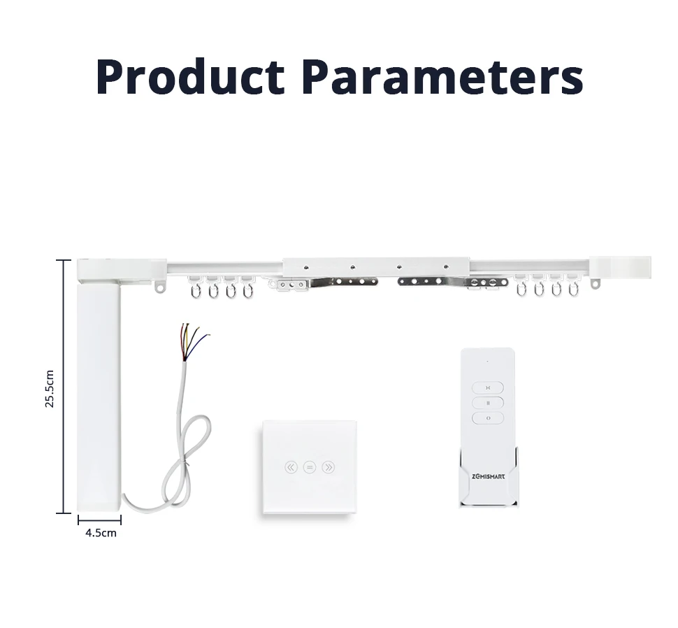 Zemismart Electric Automatic Curtains Motor With Tuya Zigbee Curtain ...