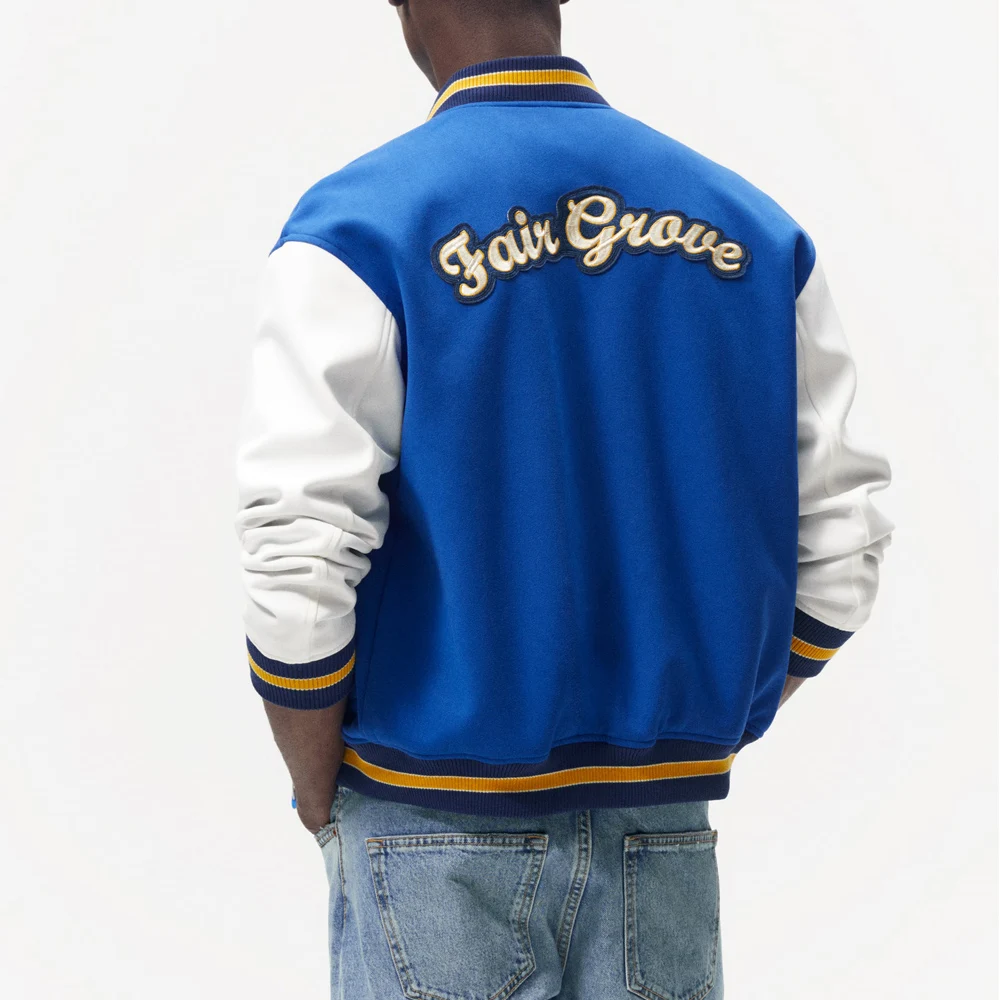 Custom Motorcycle Varsity Jacket - Unisex Pop Print Logo