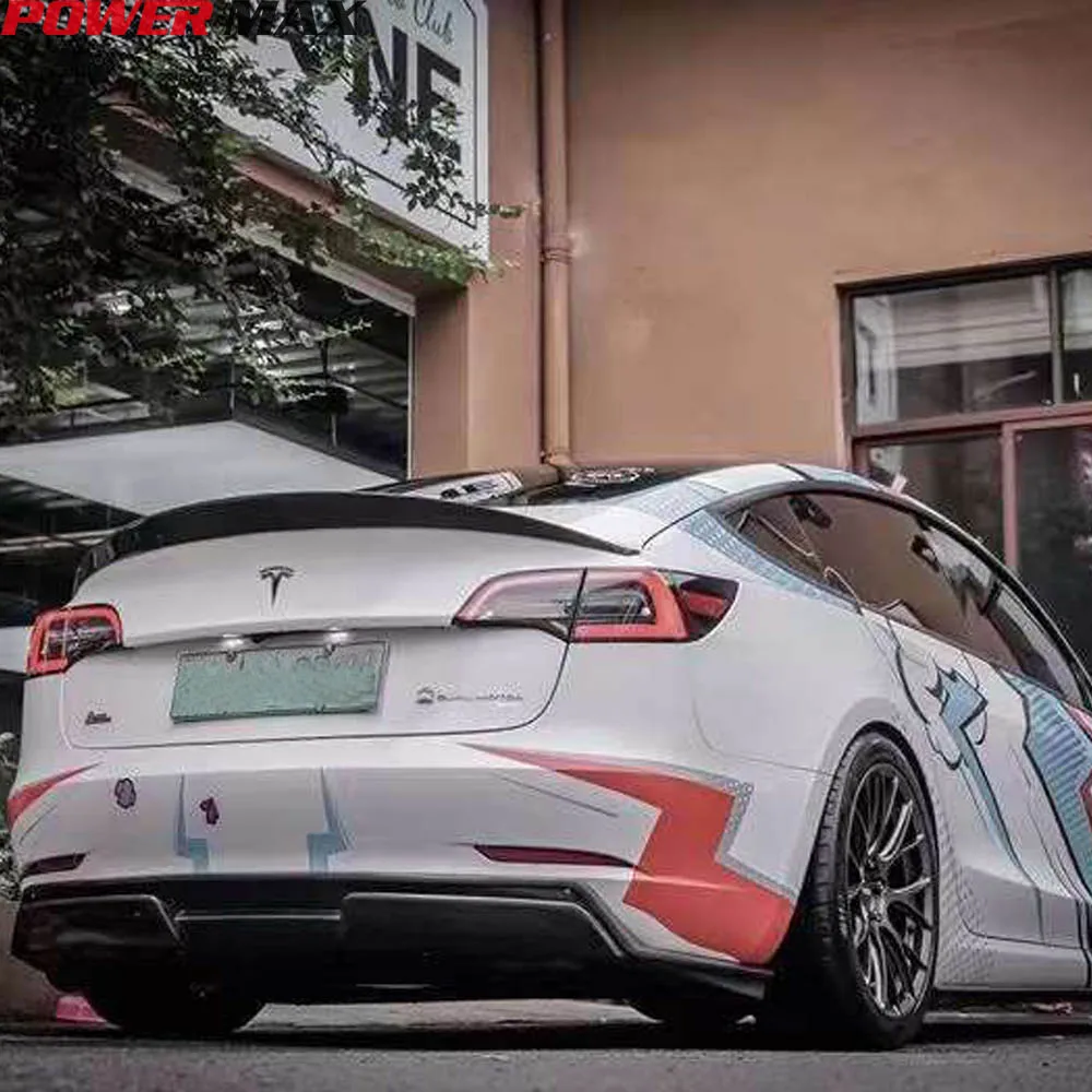 Carbon Fiber Body Kit Artisan Style for Tesla Model 3 Front Splitter ...