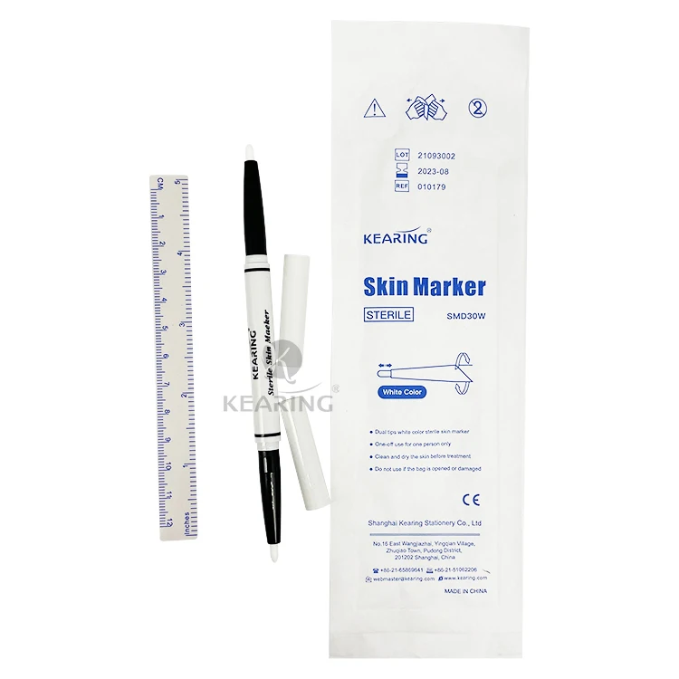 White Color Surgical Skin Marker Dual Tips Medical Short Time Marking ...
