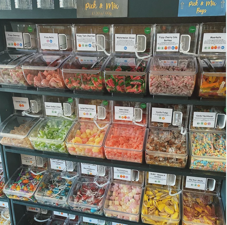 Popular Candy Dispenser Cereal Display Candy Nuts Box Container Scoop ...