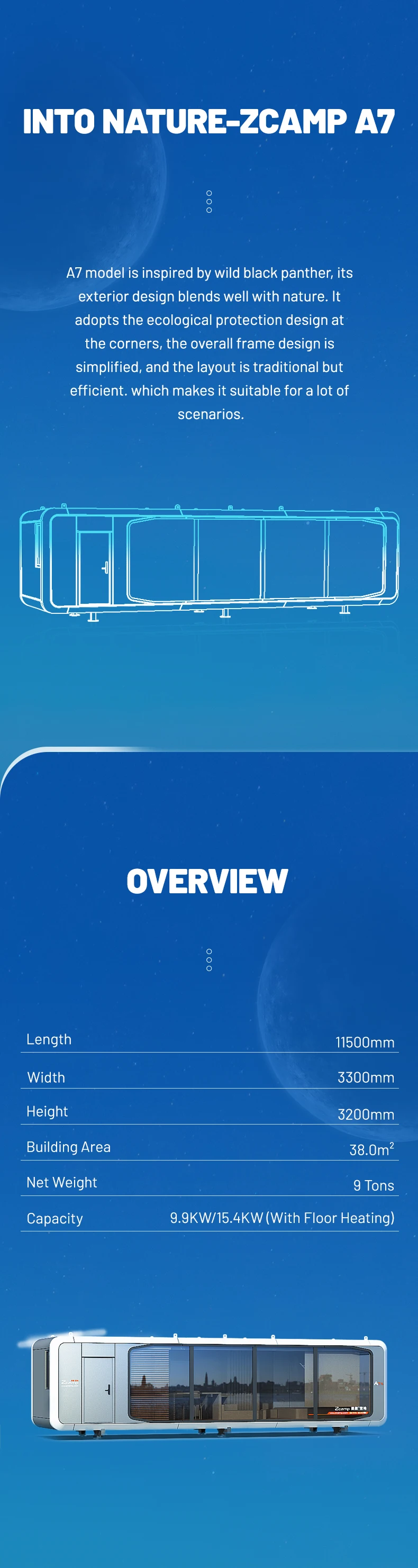 Zcamp A7 Luxury Extendable Container House for Outdoor Travelling
