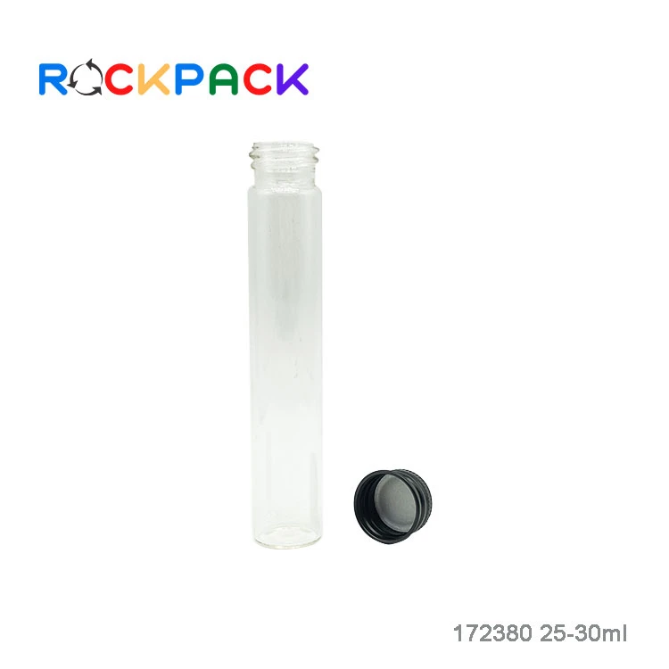 25ml 30ml Round Glass Vial Tube Sample Bottles Tubes With Tin Lids ...