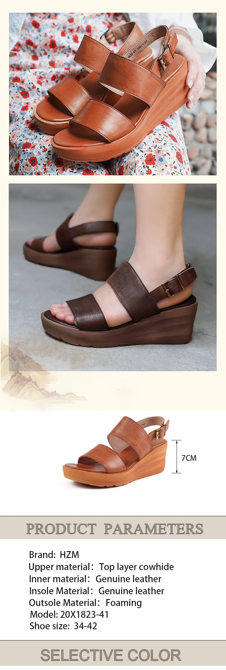 Hot Sale Platform Chunky Outsole Wedge Heel Wholesale Custom Genuine ...