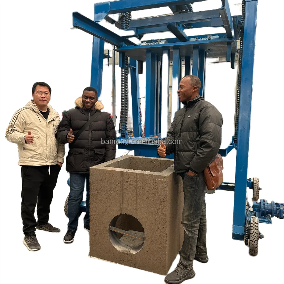 Easy moving precast culvert concrete manhole pipe making machine for ...