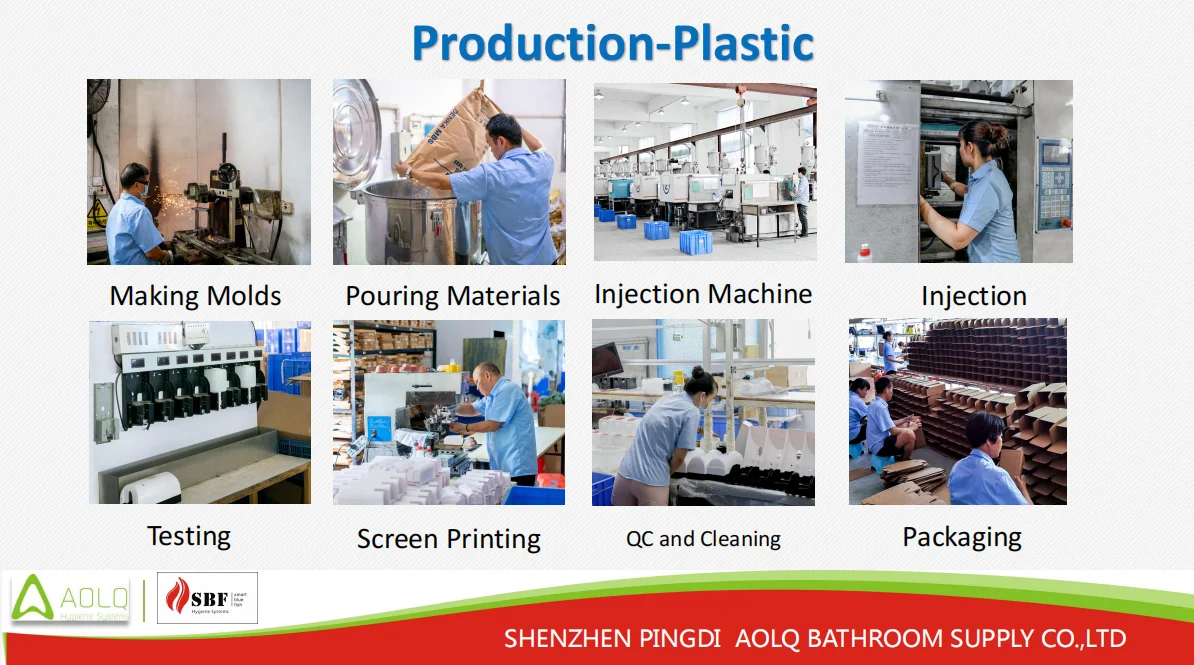 SBF Commercial OEM Factory Bathroom Wall Mount White Plastic ABS Toilet Multifold Tissue Hand ...