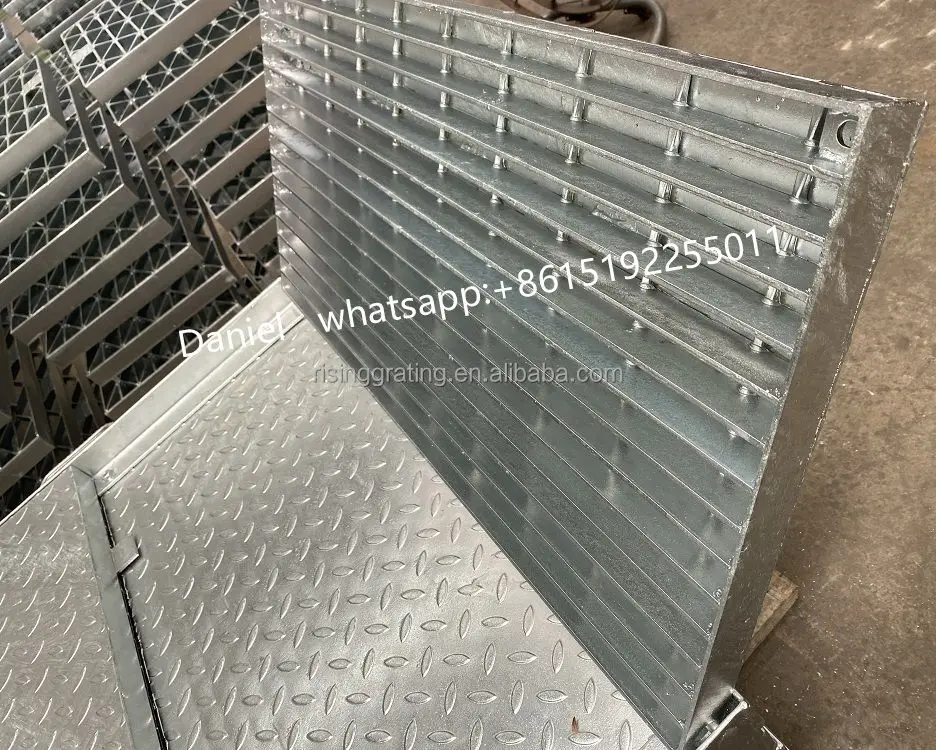 Trench Ditch Drain Grating Manhole Cover Steel Grating With Checker ...
