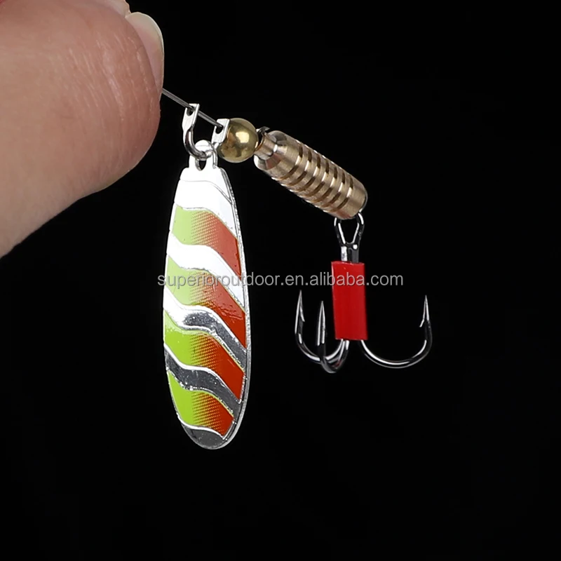 Superiorfishing Trout Spinners Bait Brass Spinner Blade Wobbler Metal ...