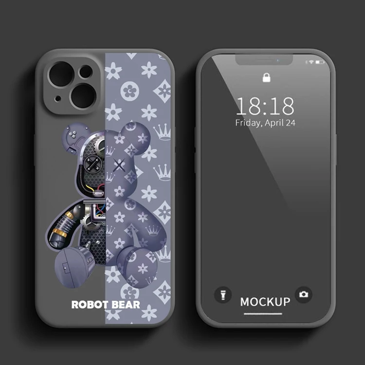 Luxury Fashion Design Robot Bear Phone Case for Iphone 16