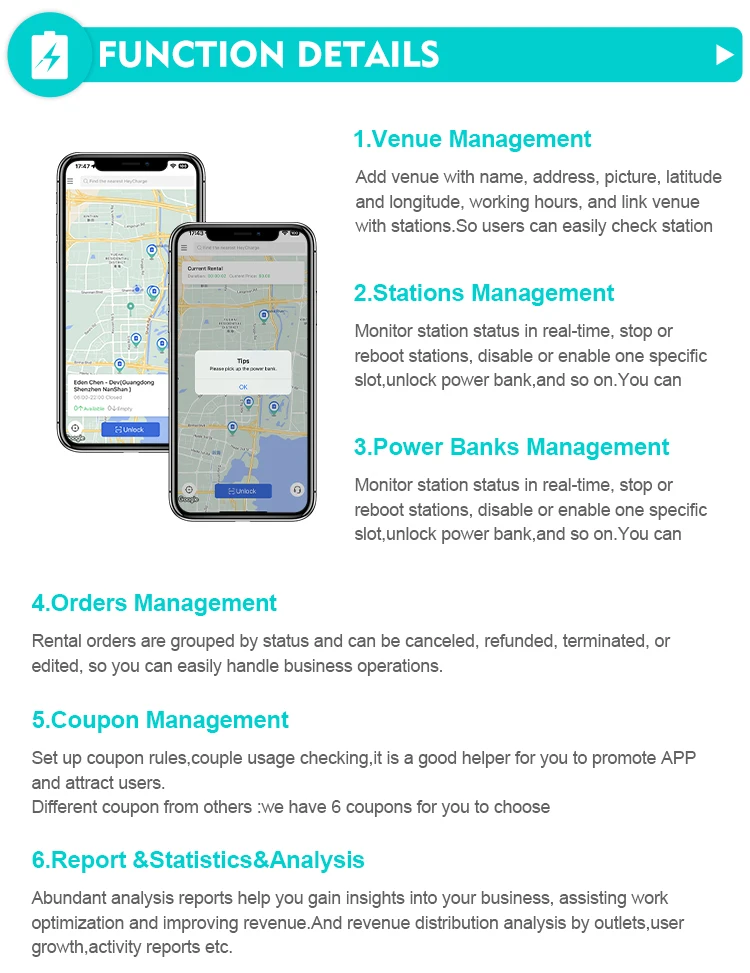 Public Power Bank Rental Station 8 Ports Powerbank Sharing Vending ...