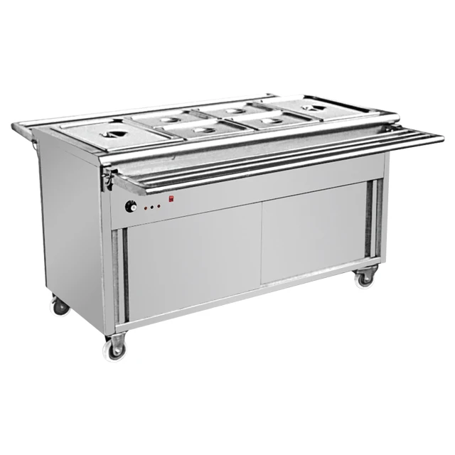 Hot Food Display Counter with Bain BBQ - 4 Pans Electric