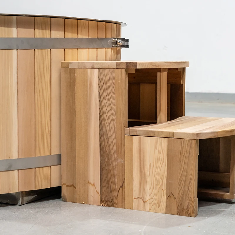 Smartmak Wooden Ice Bath Sauna Ice Barrel With Water Pump And ...