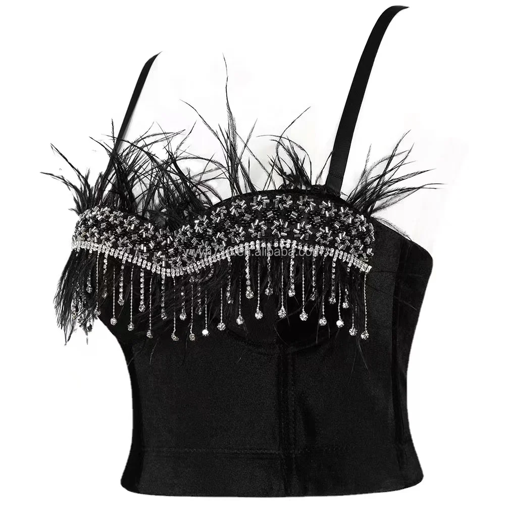 Burning Man Mini Bustier Top Showgirl Rave Bra,Clubwear Rhinestone Top ...