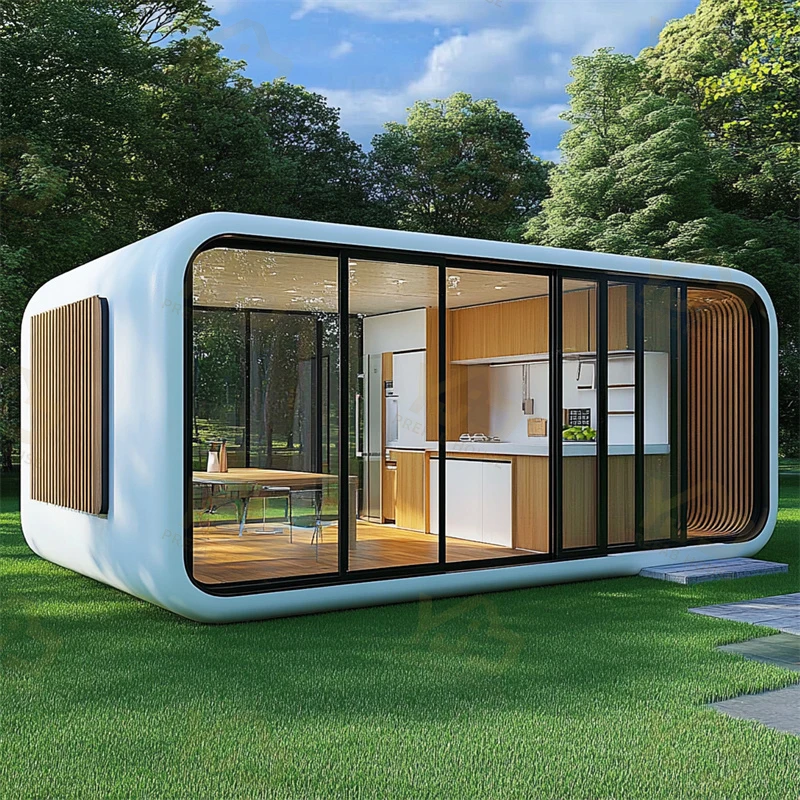 Hurricane Proof Prefab Container Capsule Houses Apple Cabin Commercial ...