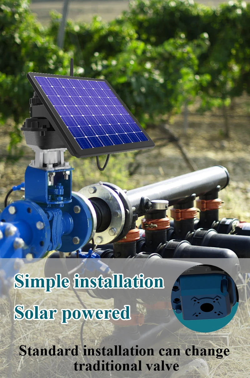 4g/lora Connect Solar Motor Actuated Ball Valve for General Use