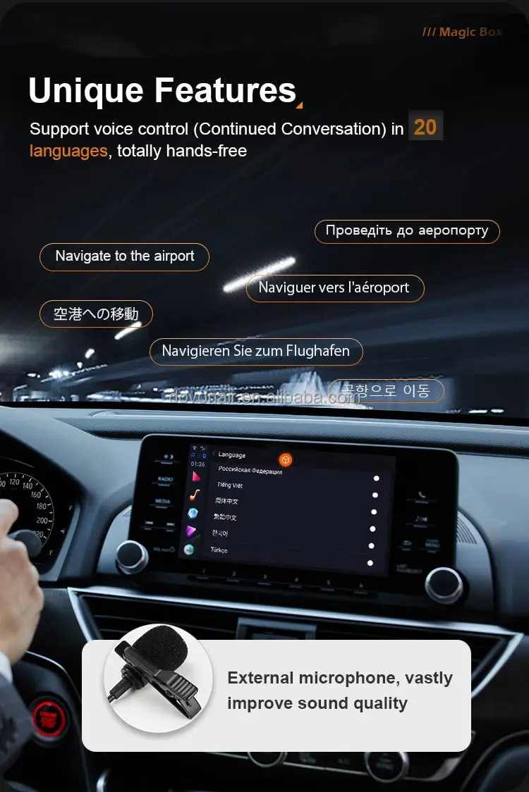 CarPlay Box 8 128 Car Android Box Android 13 System Magic Smartbox ...