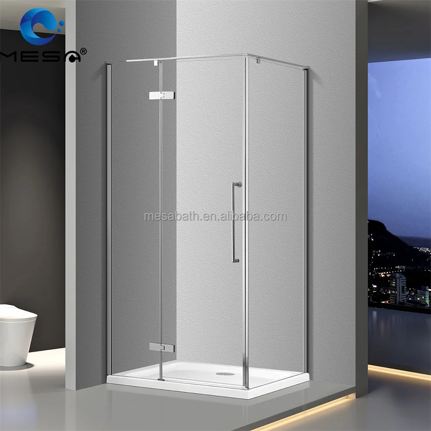 Good Quality Corner Stainless Steel Shower Enclosure Seal Temper Glass ...