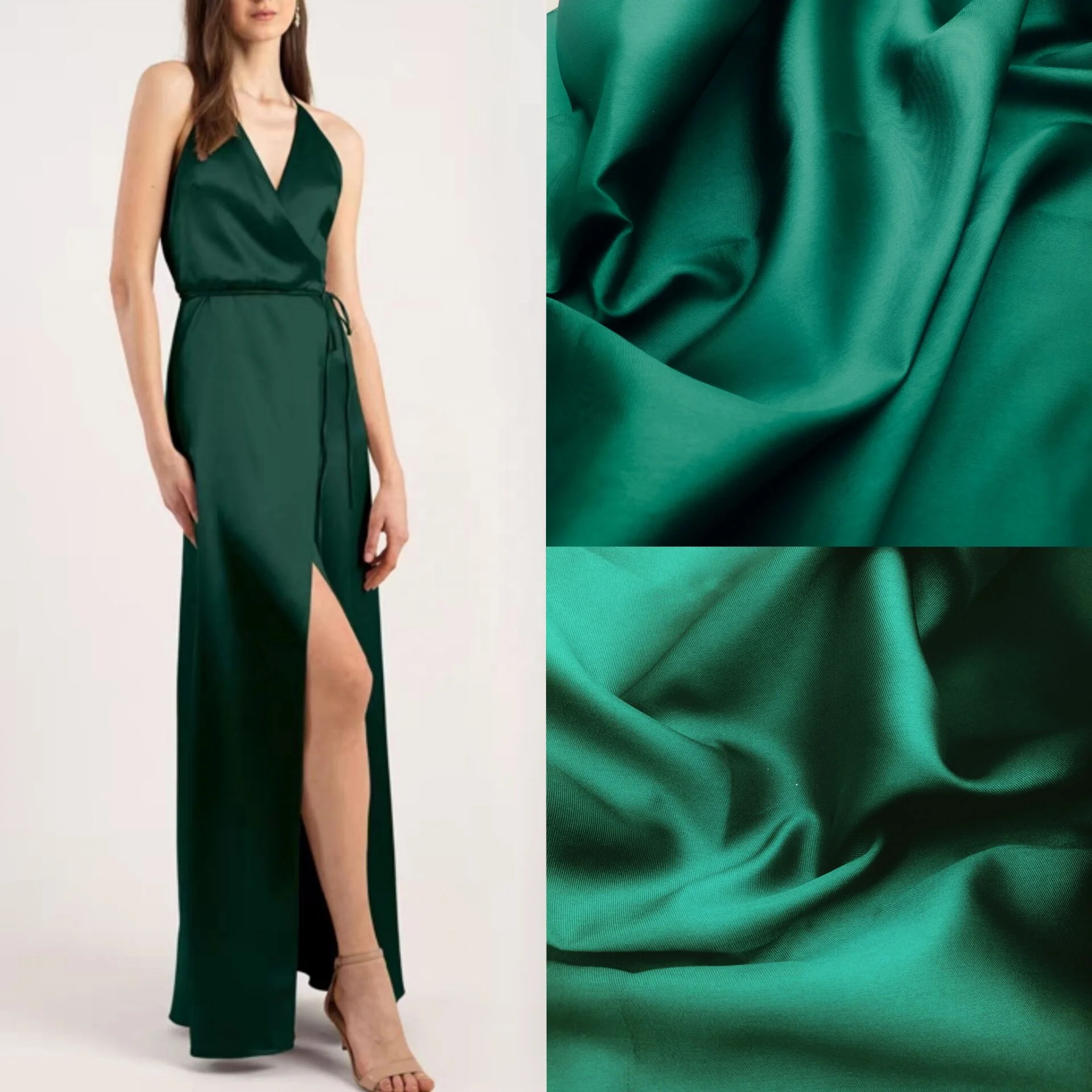 Jiede Factory High Quality 100% Polyester Luxury American Bridal Satin ...