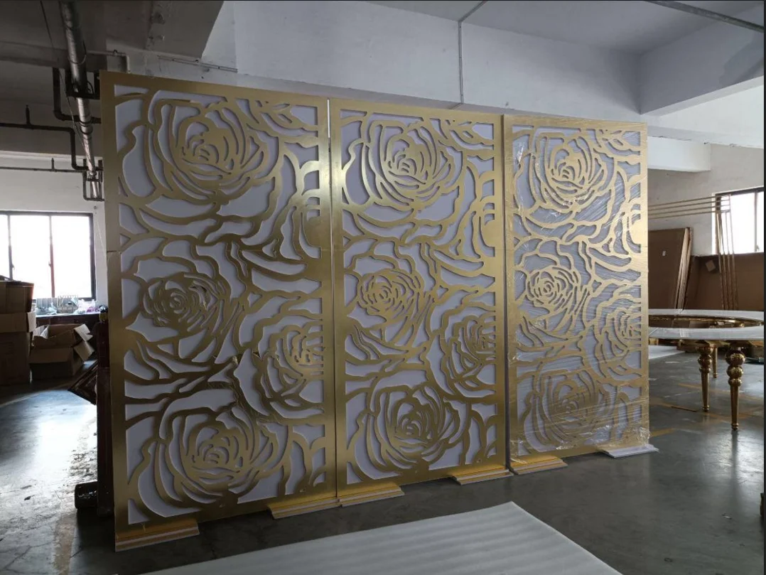 Bj220107 Elegant Wedding Pvc Acrylic Backdrop Panel Stand Stage ...