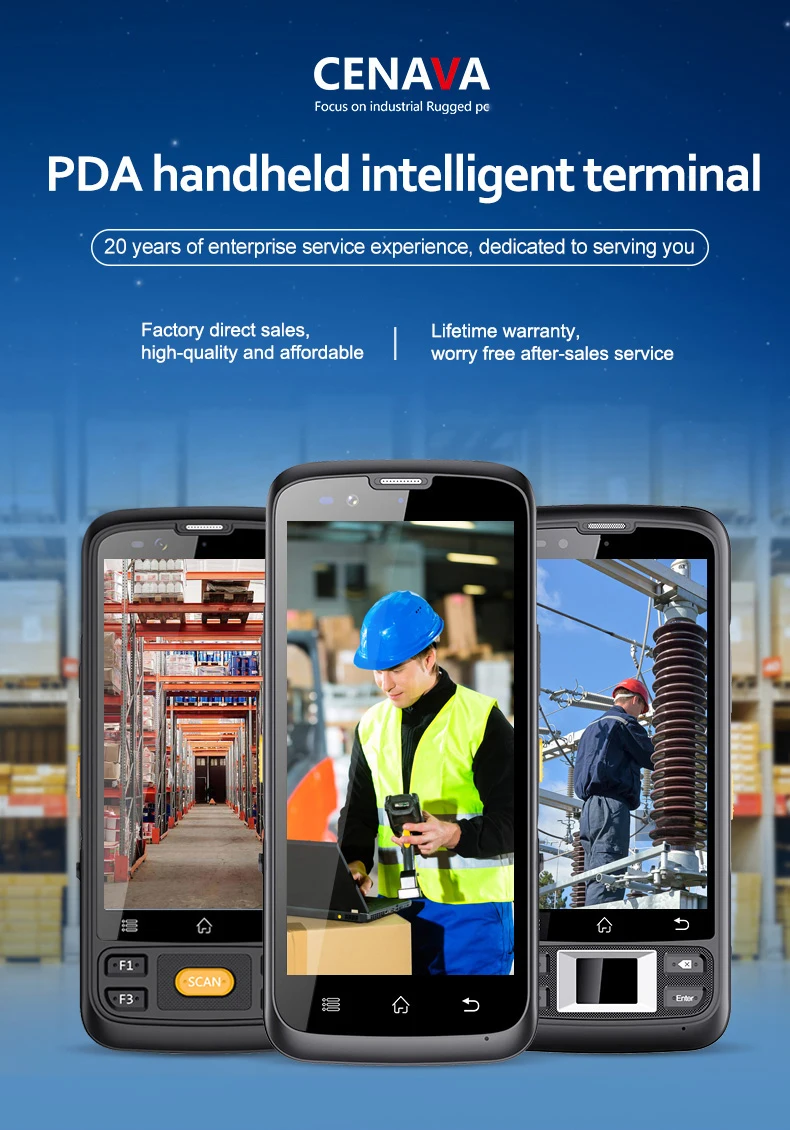 CENAVA Handheld Computer - Rugged PDA with Android 12