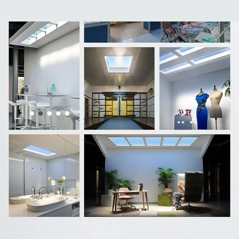 Ceiling Light Diffuser Panels Frameless Led Skylight Cloud Panel Blue ...
