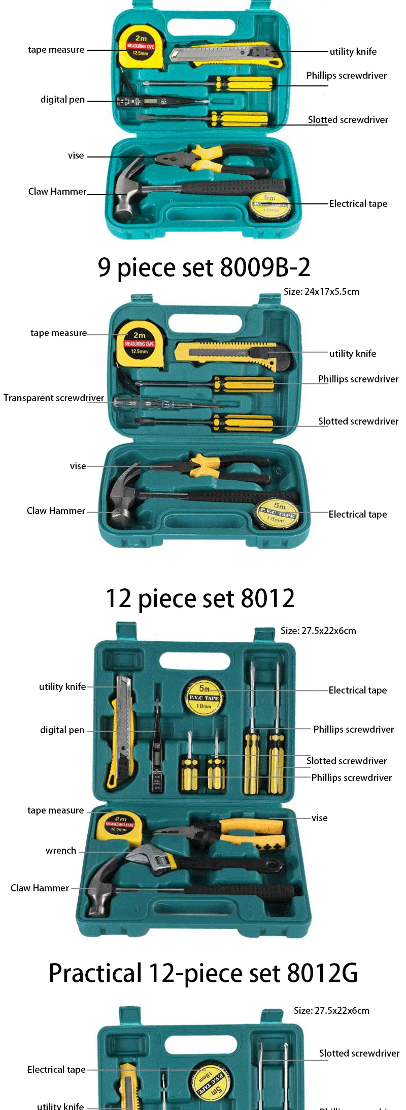 Car Household Vise Wrench Screwdriver Manual Combination Tool Set ...