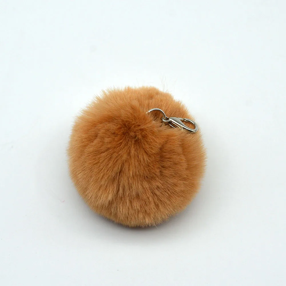 5cm Wholesale Fluffy Cute Luxury Plush Pom Pom Crayfish Clasp Keychain ...