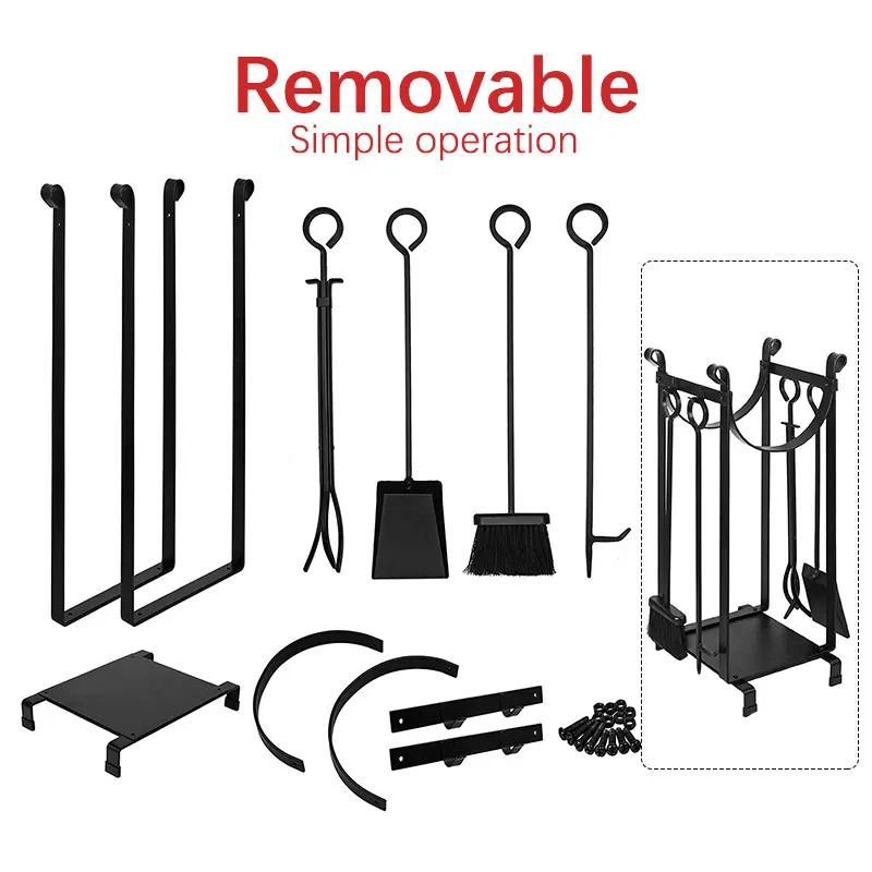 Lumber Storage Stacking Two Tier Fireplace Tool Holder Wood Holders ...