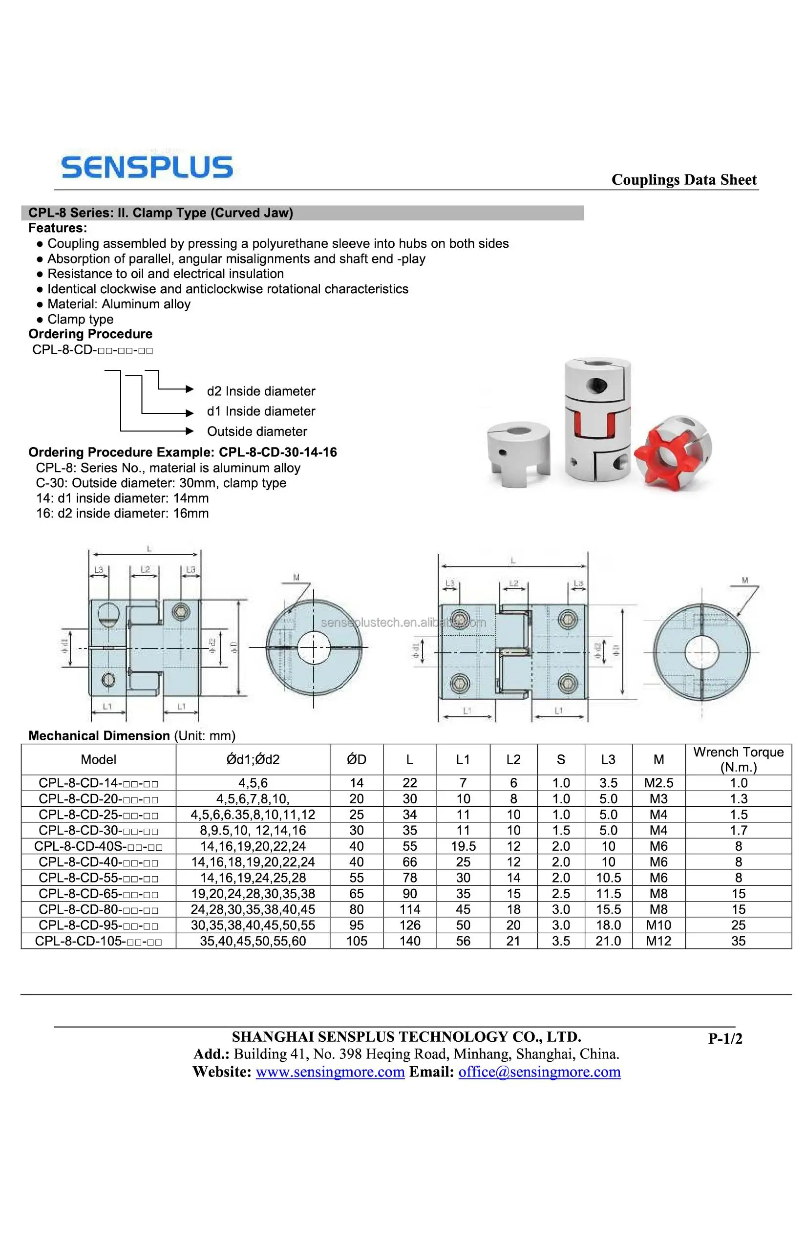 Elastic Spider Coupling - Precision Flexible Shaft Coupling