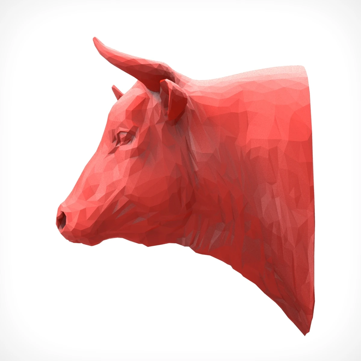 Alibaba.com: Polyresin Bull Head Polygonal Statue, Durable Resin Craft ...
