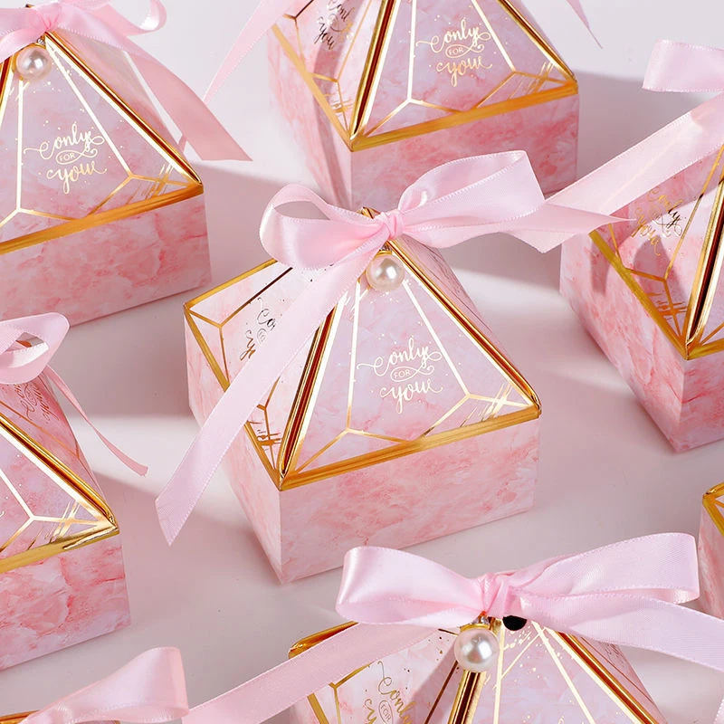 Colorful Navy Blue Pink Candy Birthday Wedding Party Favor Boxes with ...