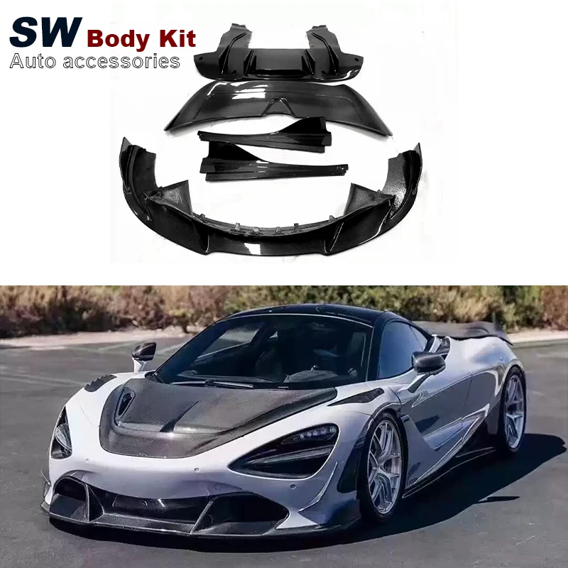 V Style Body Kit for McLaren 720S Bodykit Dry Carbon Fiber Front Lip ...