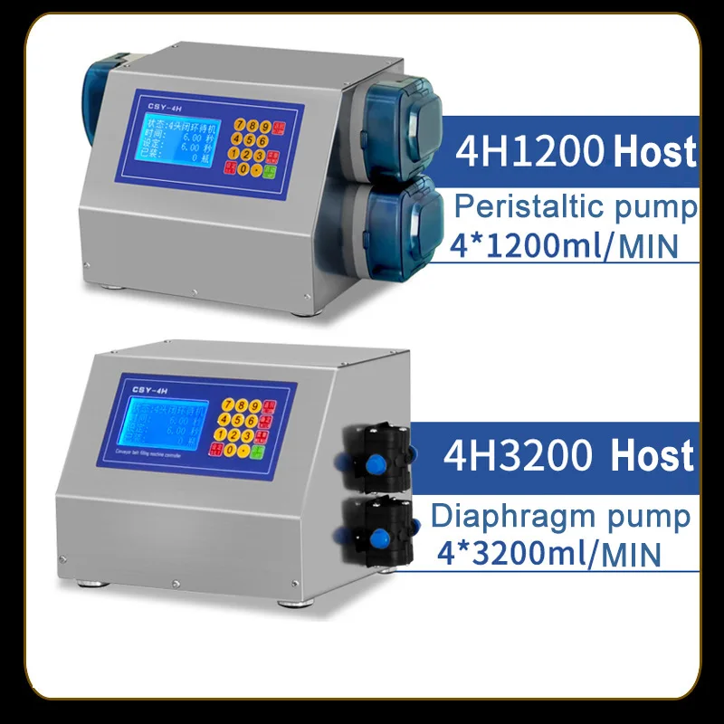 4 Heads Automatic Liquid Peristaltic Pump Filling Machine With Conveyor ...